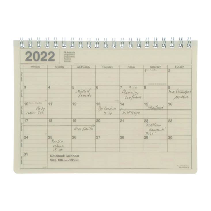 2022 MARK'S Notebook Calendar S Ivory | 誠品線上