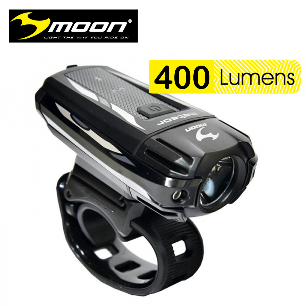 MOON METEOR 400流明8模式IPX4防水高亮度白光單車前燈 | 誠品線上