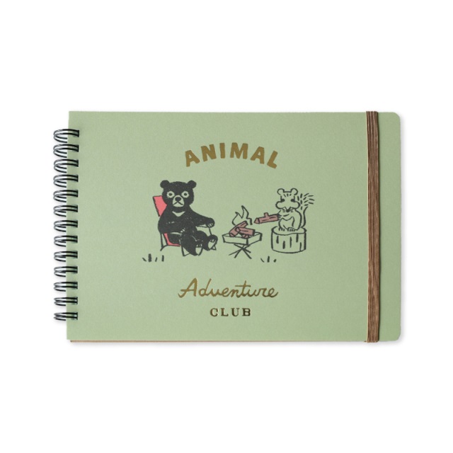 日本 RYU-RYU Animal Adventure Club橫式線圈方眼筆記本 B6 露營 | 誠品線上