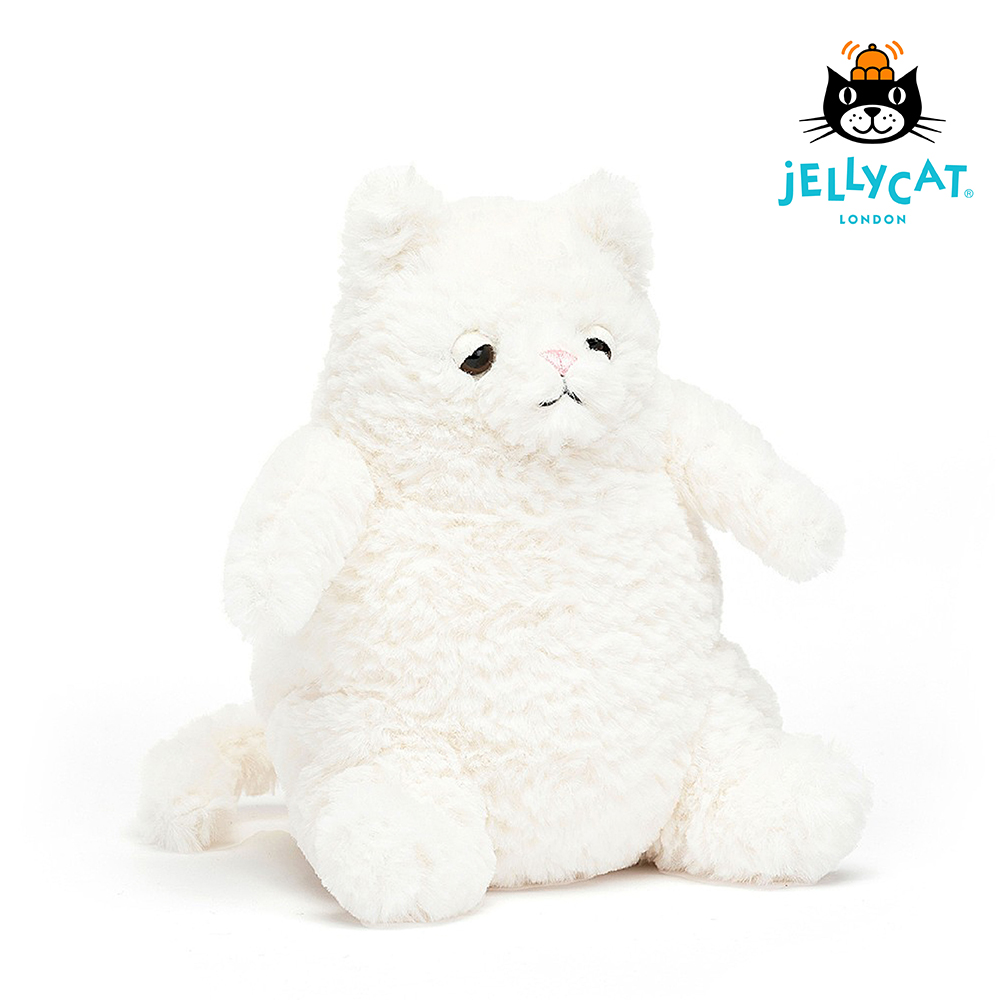 Jellycat胖胖貓 白 15cm | 誠品線上